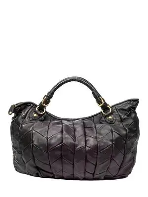 Miu Miu Pleated Top Handle Bag - Black