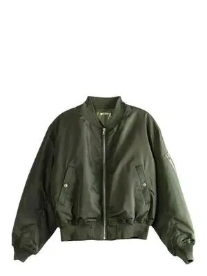 AURALEE Zip Pocket Bomber Jacket