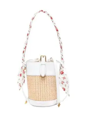 Dolce & Gabbana Capri Floral-Print Bucket Bag Neutrals