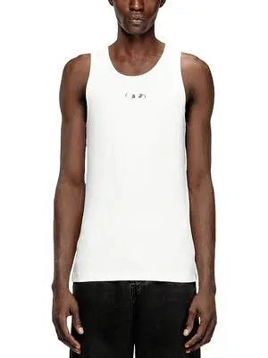 DIESEL Logo Graphic Tank Top - Off White