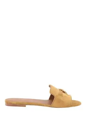 LORO PIANA Suede Charms Sandals