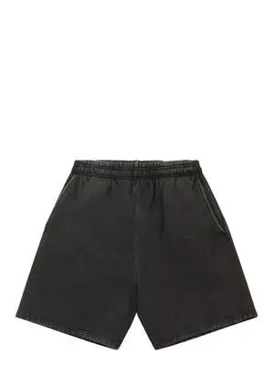 ENTIRE STUDIOS Elastic-waistband Cotton Track Shorts - Black