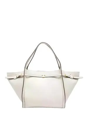 TOD'S Leather Buckle Tote - White