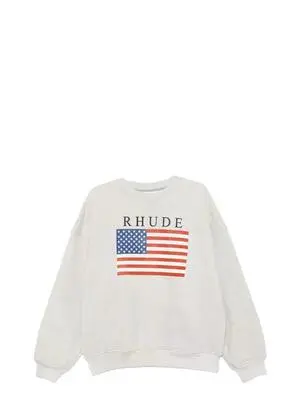 Rhude Flag-print Sweatshirt - Grey
