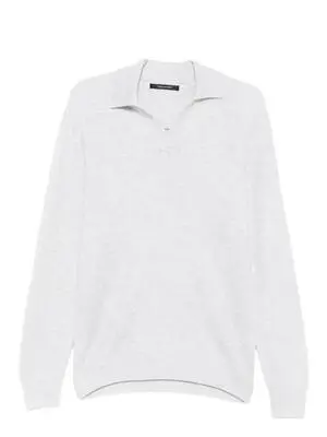 Tagliatore Long-sleeves Polo Shirt - Grey