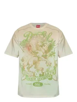 DIESEL T-griffo Printed Short-sleeve T-shirt - Neutrals