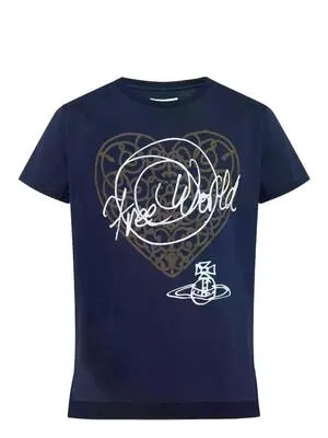 VIVIENNE WESTWOOD Print-detail T-shirt - Blue