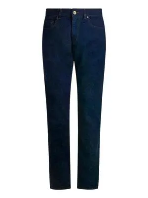 Etro Jacquard Paisley Jeans - Blue