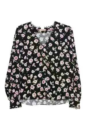TWINSET Floral V-Neck Blouse