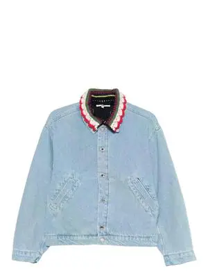 Stine Goya Denim Jacket With Contrasting Collar - Blue