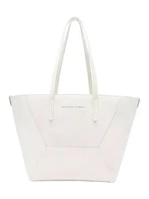 Brunello Cucinelli Grained Leather Tote Bag - Neutrals