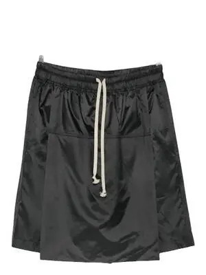 Rick Owens X Moncler Woven Kilt Shorts - Black