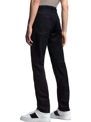 Emporio Armani Logo Patch Five-pocket Jeans - Blue