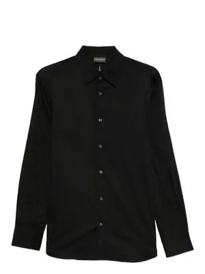 Emporio Armani Buttoned Long-sleeve Shirt - Black