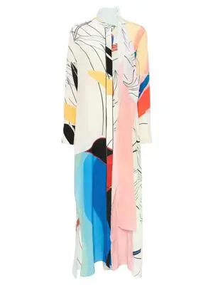 F.R.S FOR RESTLESS SLEEPERS Printed Maxi Dress - White
