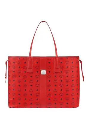 Mcm Liz Reversible Shopper Bag With Pouch - Red