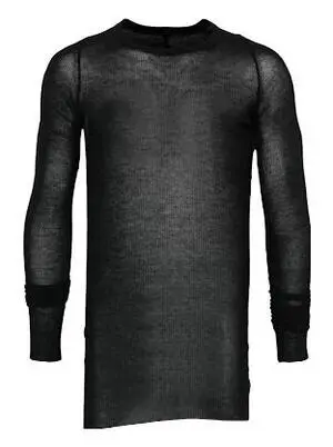 Rick Owens Rib Long Sleeves T-shirt - Black