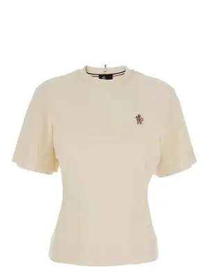 Moncler Logo Appliqué T-shirt - White