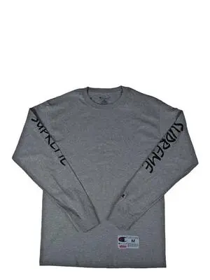 Supreme Champion Long Sleeve Tee Shirt - Grey