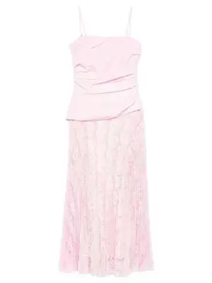 Simkhai Annalise Lace Midi Dress - Pink