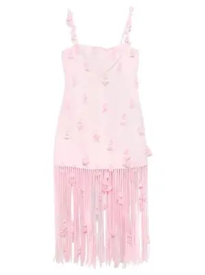 Simkhai Floral Fringed Midi Dress - Pink
