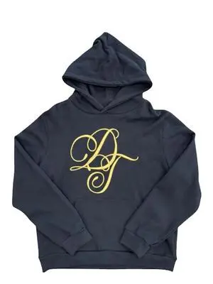 DENIM TEARS Metallic Gold Script Hoodie
