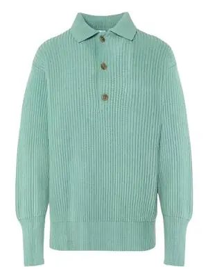 Malo Knitted Polo Shirt - Green