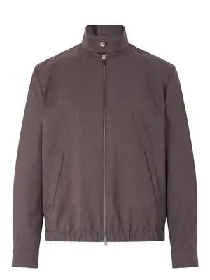 Canali Impeccabile Wool Bomber Jacket - Brown