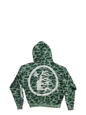 HELLSTAR Cheetah Zip-Up Hoodie Green