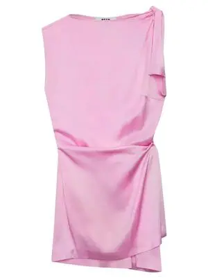 MSGM Tie Detail Mini Dress - Pink