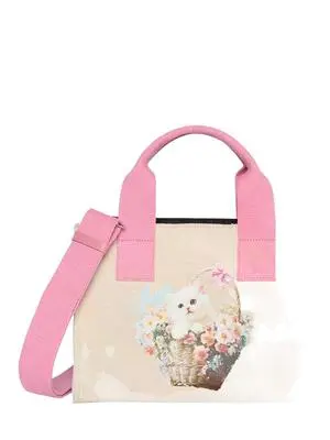 MSGM Floral Print Tote Bag - Neutrals