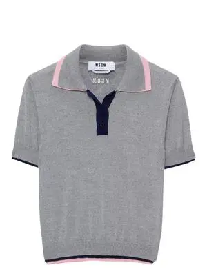 MSGM Buttoned Polo Shirt - Grey