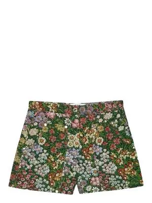 MSGM Floral Print Shorts - Green