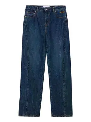 MSGM Straight Leg Jeans - Blue