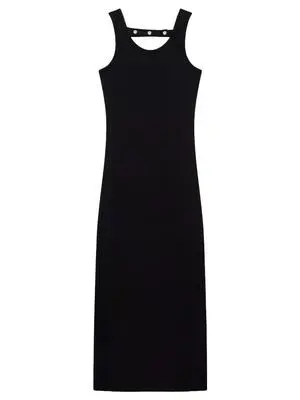 MSGM Stud-embellished Midi Dress - Black