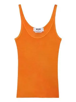 MSGM Ribbed Tank Top - Orange
