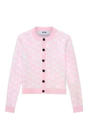 MSGM Pattern Cardigan - Pink