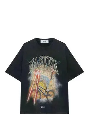 MSGM Graphic-print T-shirt - Black