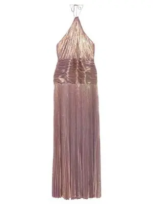 Retrofete Thalia Pleated Maxi Dress - Purple