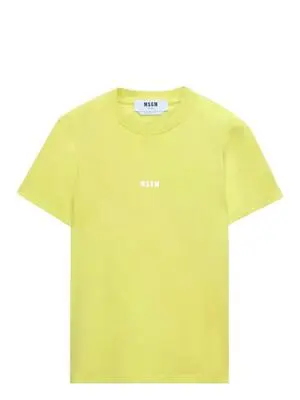 MSGM Logo Detail T-shirt - Yellow