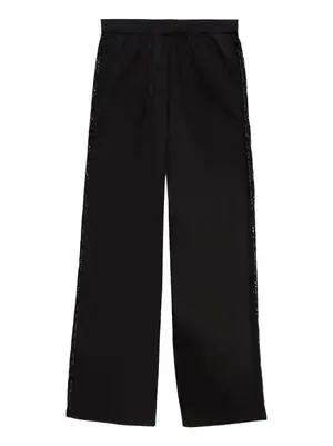 MSGM Lace Panel Trousers - Black
