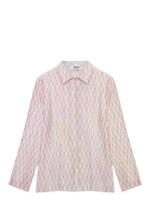 MSGM Patterned Pleated Shirt