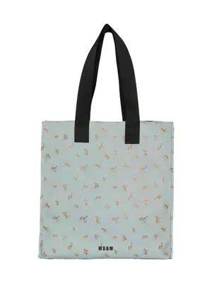 MSGM Floral-print Tote Bag - Blue