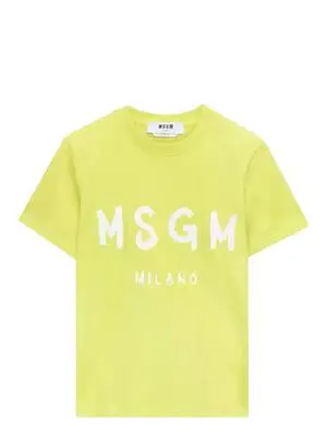 MSGM Logo-print T-shirt - Yellow