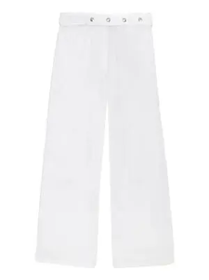 MSGM Eyelet Embellished Trousers - White