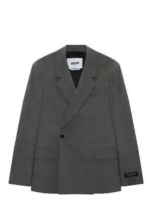 MSGM Double-breasted Blazer - Grey