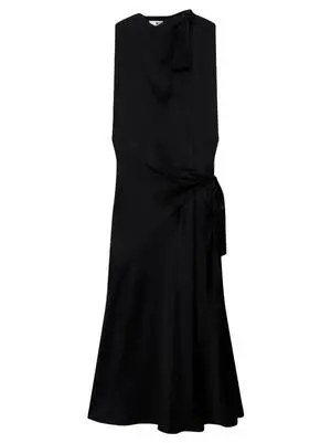 MSGM Bow Knot Midi Dress - Black
