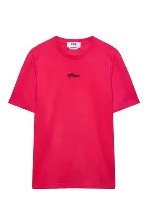 MSGM Embroidered-logo T-shirt - Pink