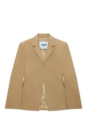 MSGM Button-fastening Blazer - Neutrals