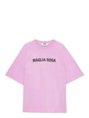 MSGM Printed Short-sleeve T-shirt - Pink